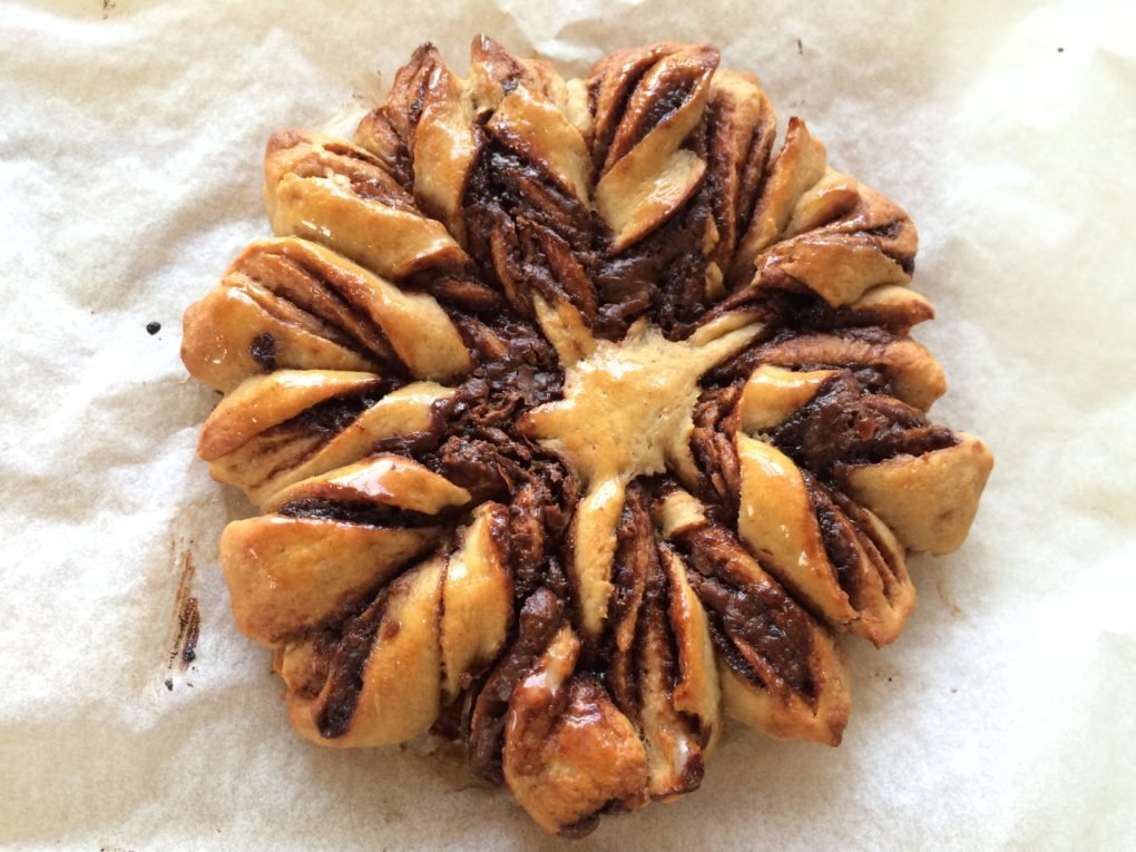 Nutella Flower Whole Wheat Bread – Pepkitchen