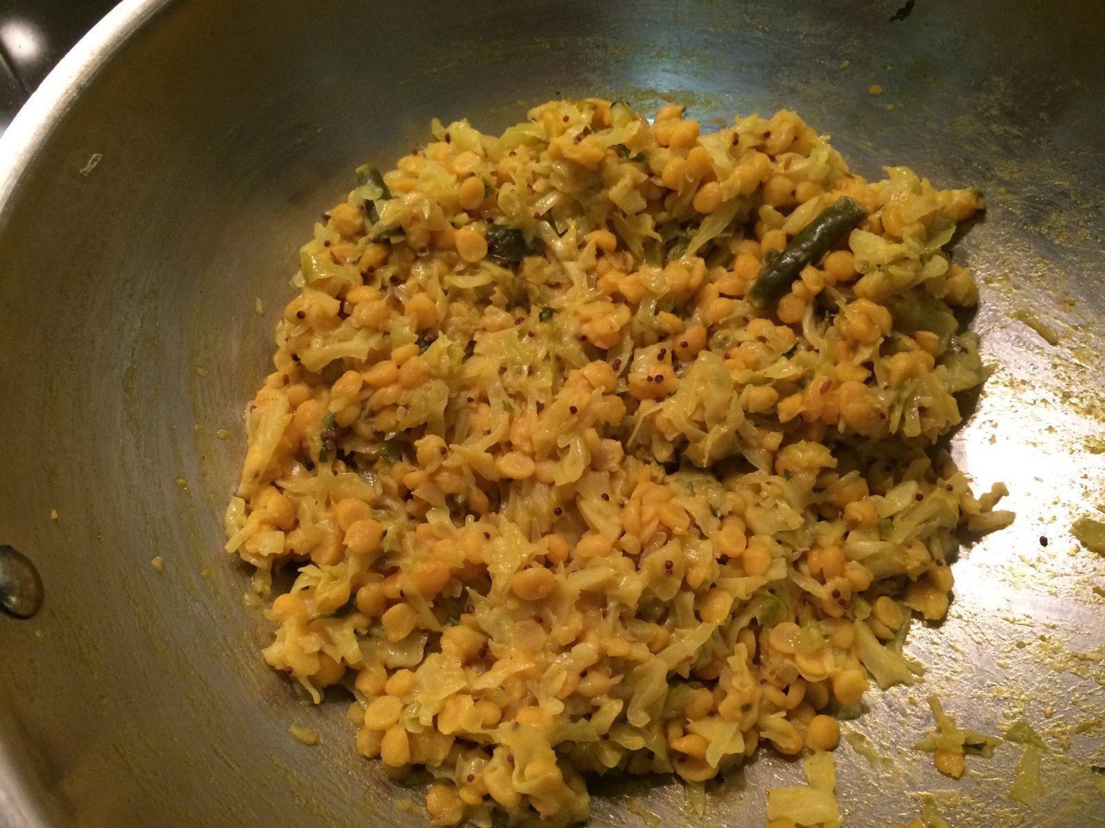Cabbage Chana Dal Subji – Pepkitchen