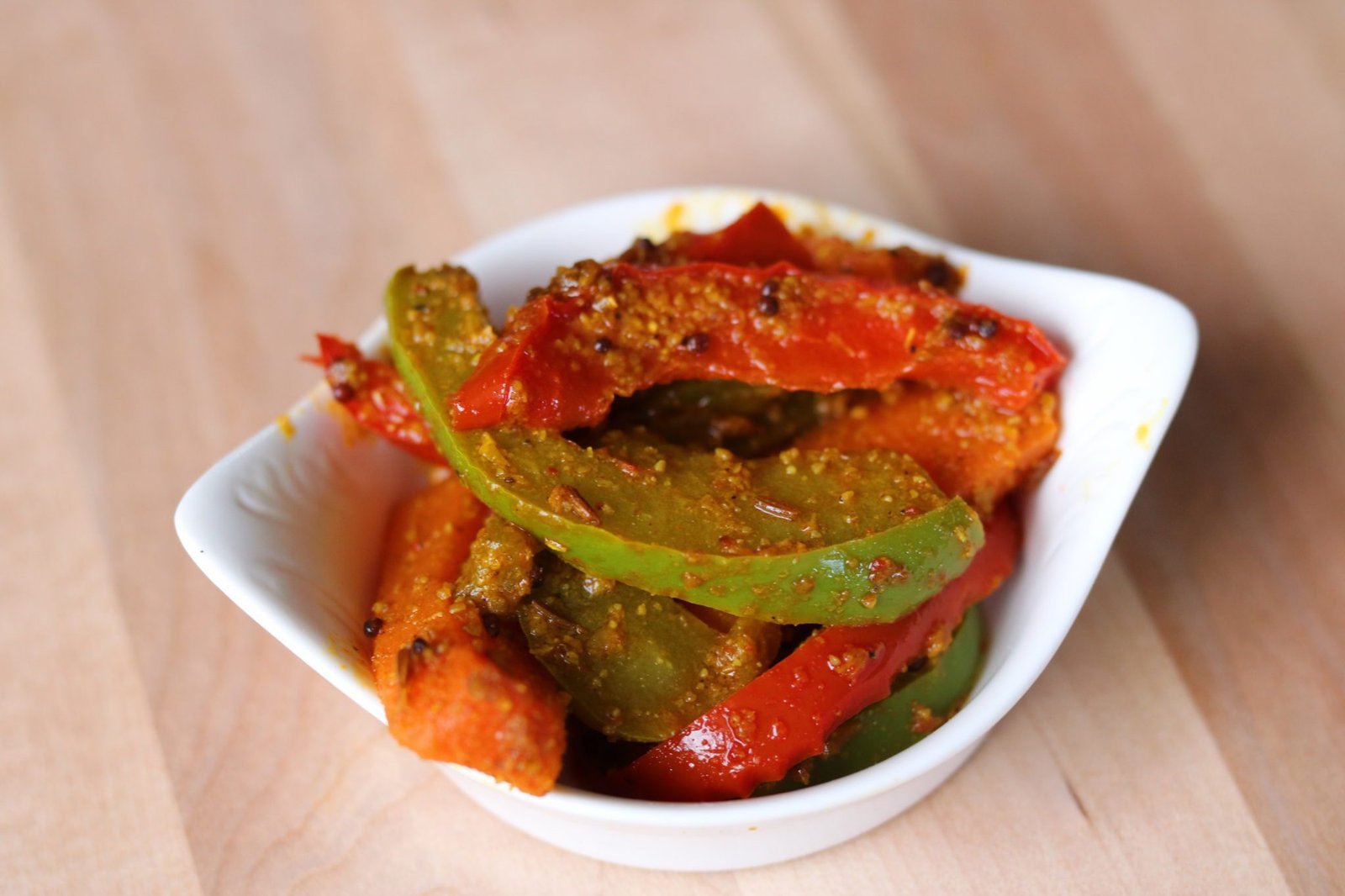 Capsicum carrot sambharo/Capsicum Carrot Stir Fry/Gajar Marcha Sambharo ...