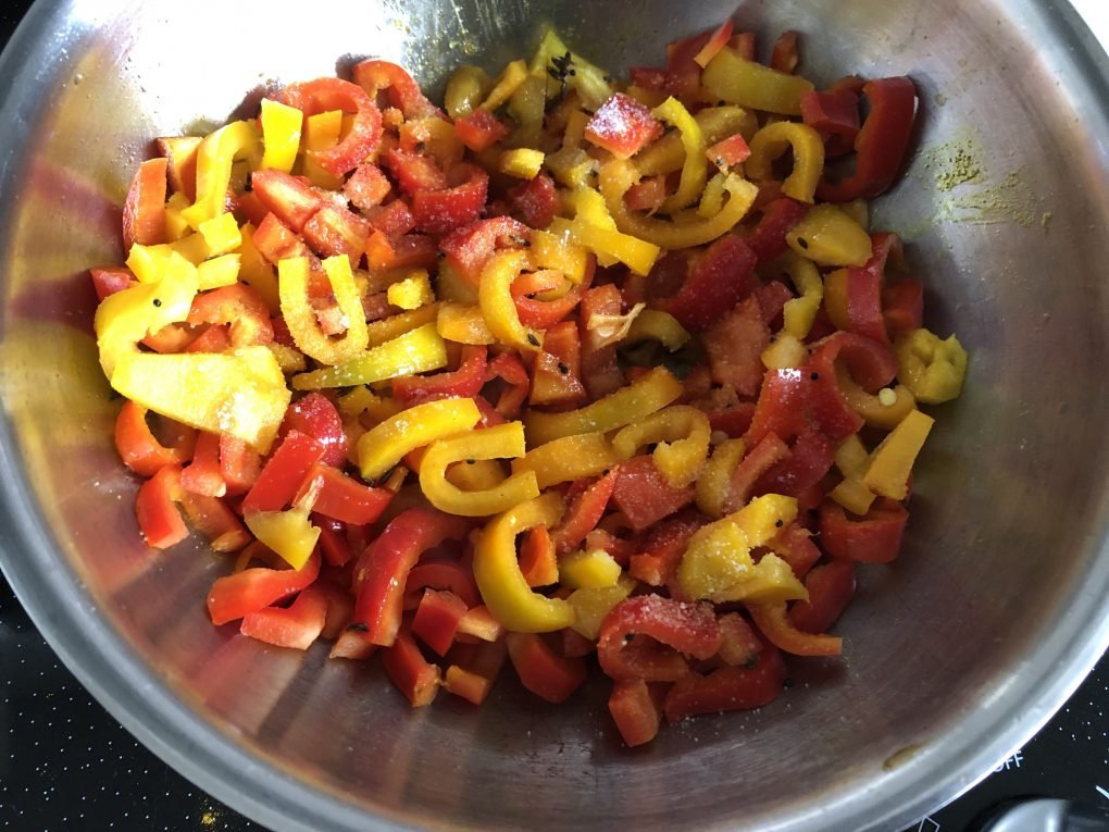 Baby Capsicum Singdana Nu Shaak / Baby Capsicum Peanut Stir Fry ...