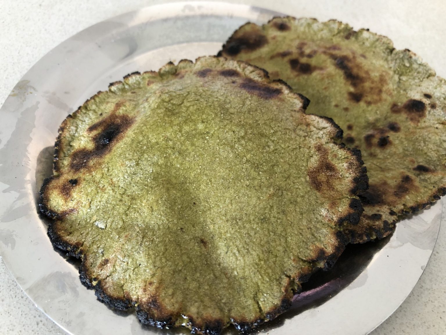 Dhana Lahsan Jowar Rotla / Coriander Garlic Sorghum Flat Bread – Pepkitchen