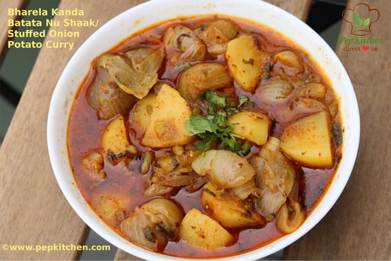 Bharela Kanda Batata Nu Shaak/ Stuffed Onion Potato Curry – Pepkitchen