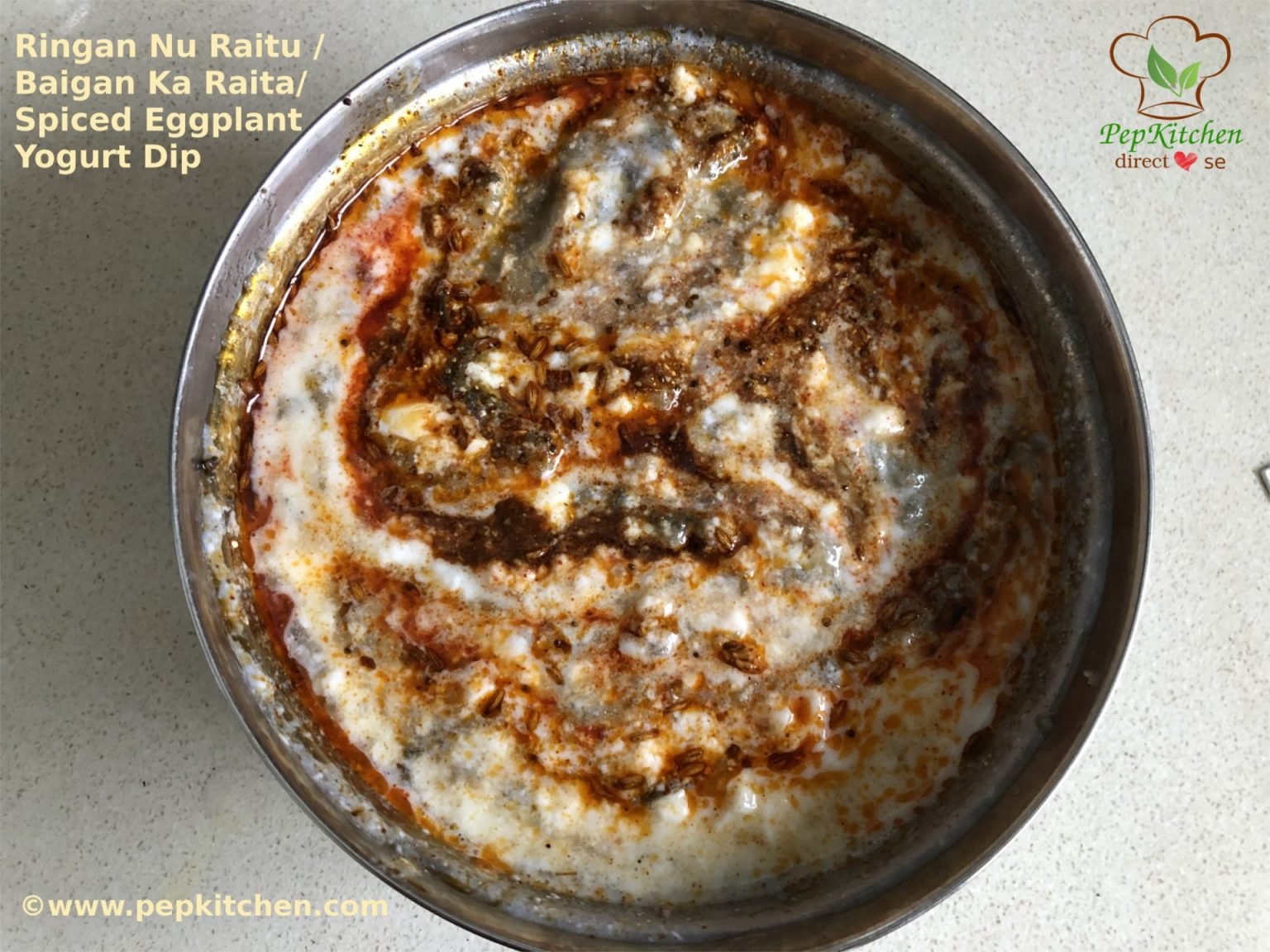 Ringan Nu Raitu / Baigan Ka Raita/ Spiced Eggplant Yogurt Dip – Pepkitchen