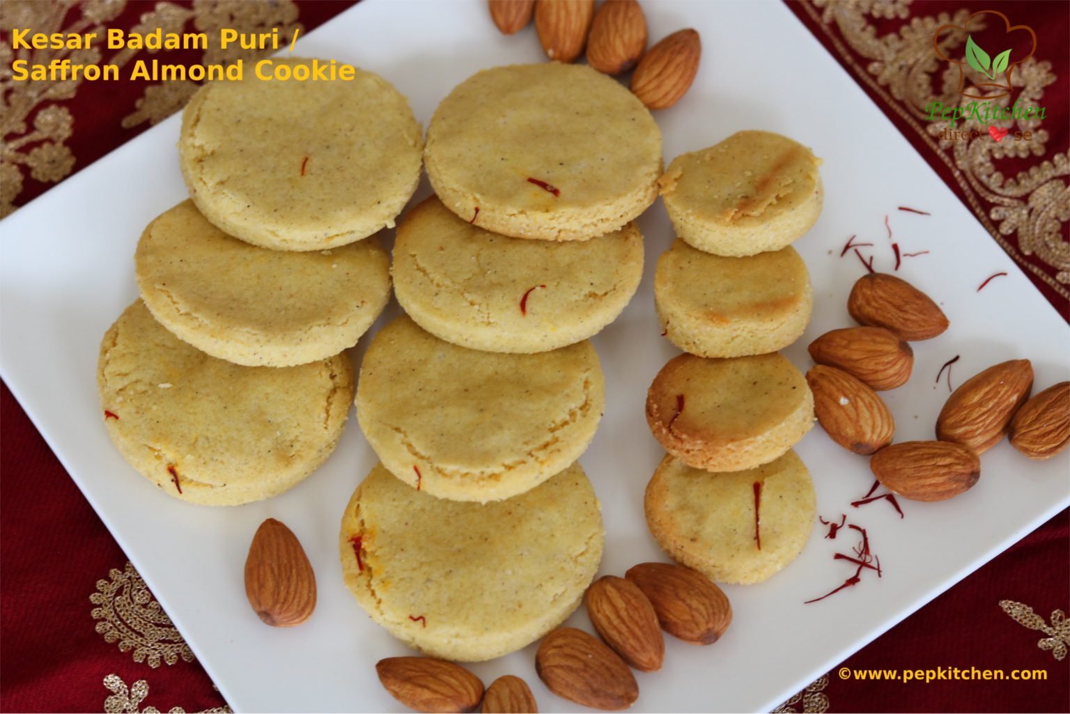 Kesar Badam Puri / Saffron Almond Cookie – Pepkitchen